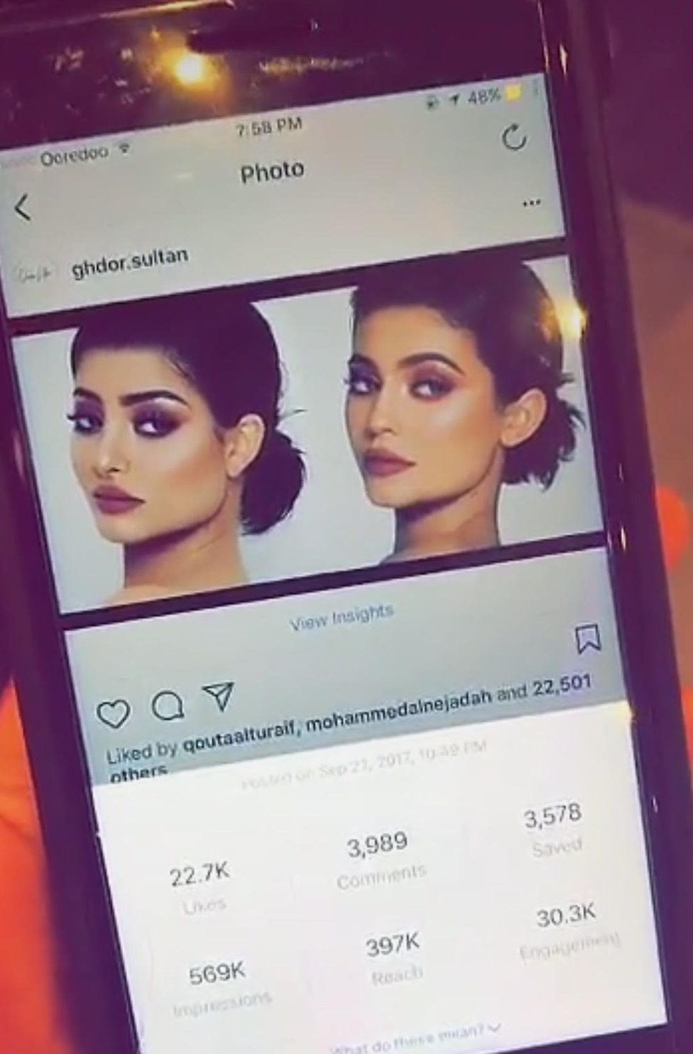 بالفيديو.. "مكياج" الكويتية غدير سلطان يحولها لنسخة من كايلي جينير