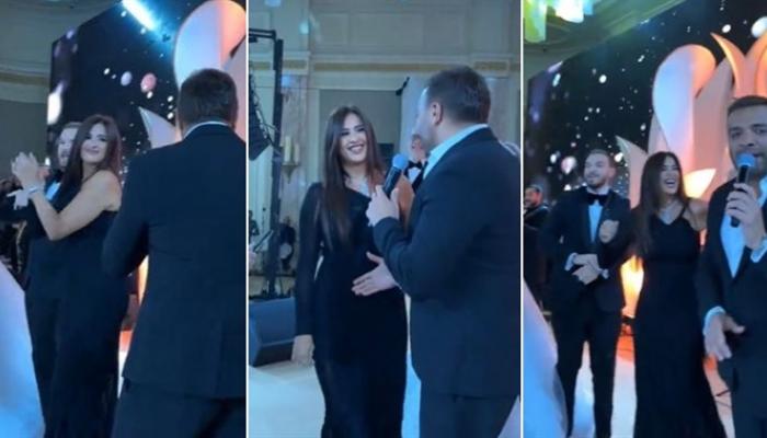 ياسمين عبدالعزيز ورامي صبري.. وصلة رقص تشعل مواقع التواصل (فيديو)