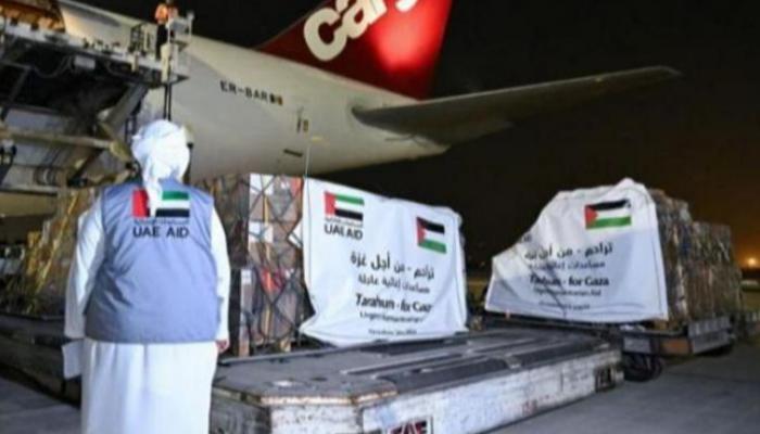 المساعدات الإنسانية الإماراتية إلى غزة أكثر من 15 ألف طن لإغاثة المدنيين
