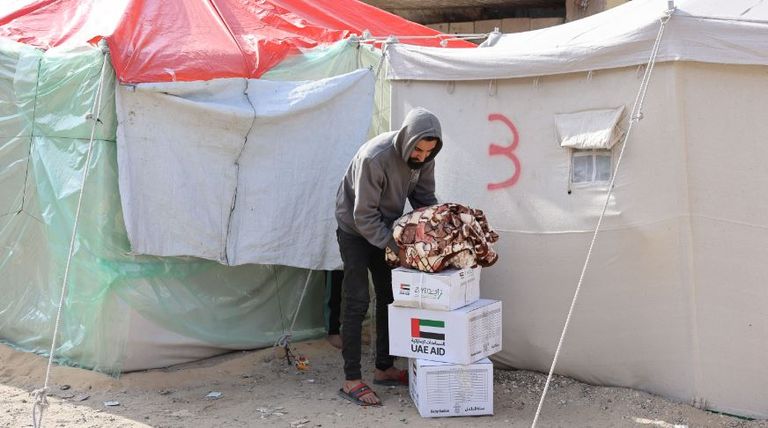 المساعدات الإماراتية إلى غزة أكثر من 311 ألف مستفيد صور