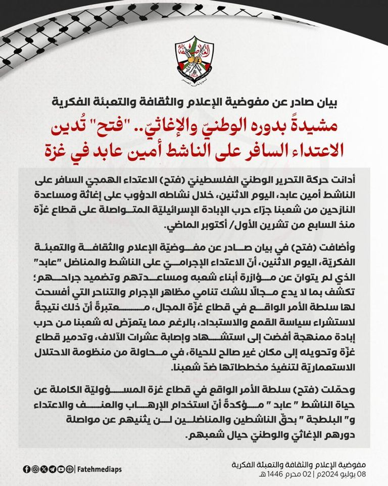 غضب في غزة بعد الاعتداء على ناشط معارض لحماس